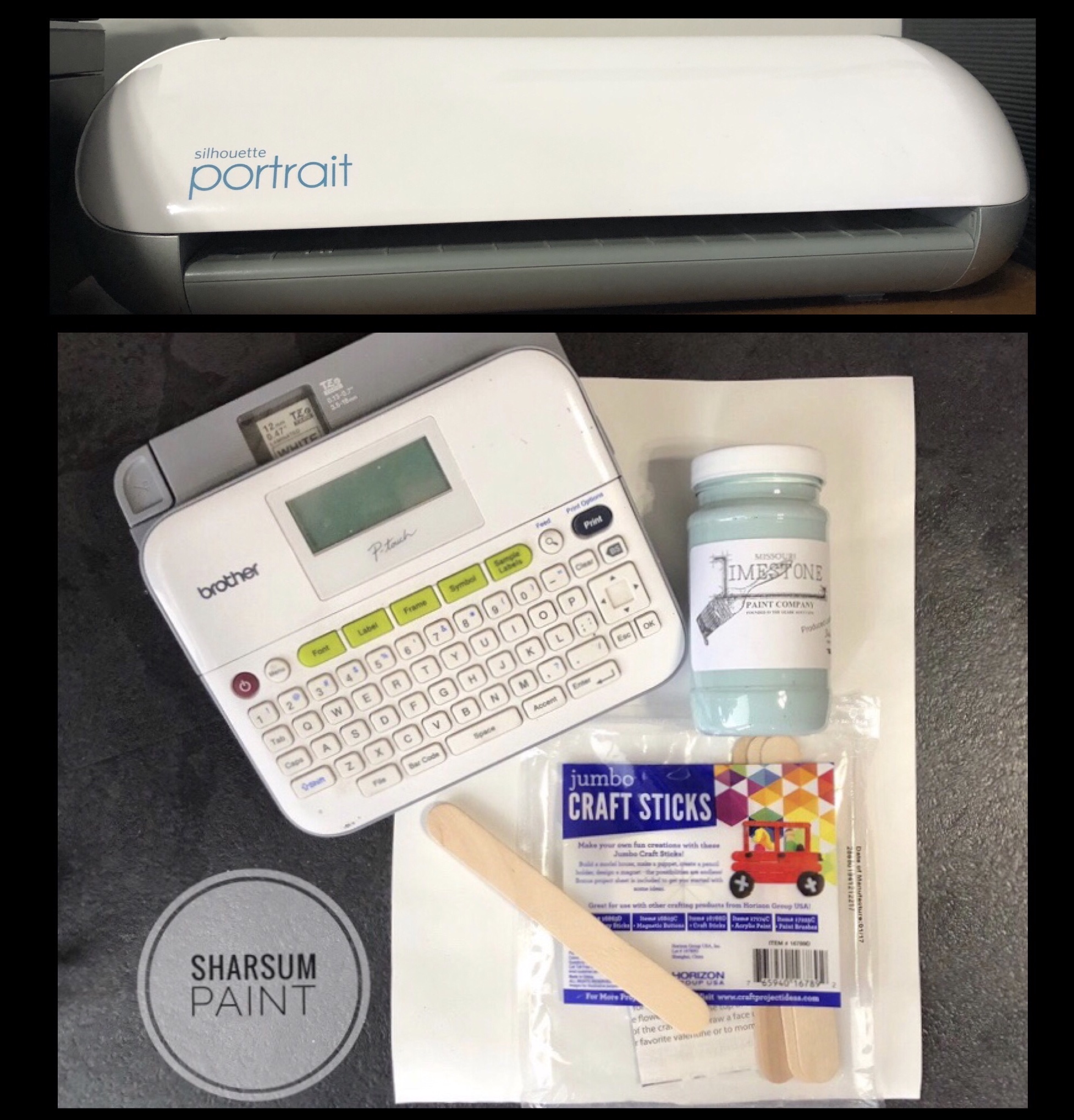 How to Create Paint Color Sample Sticks Using a Silhouette Portrait ...