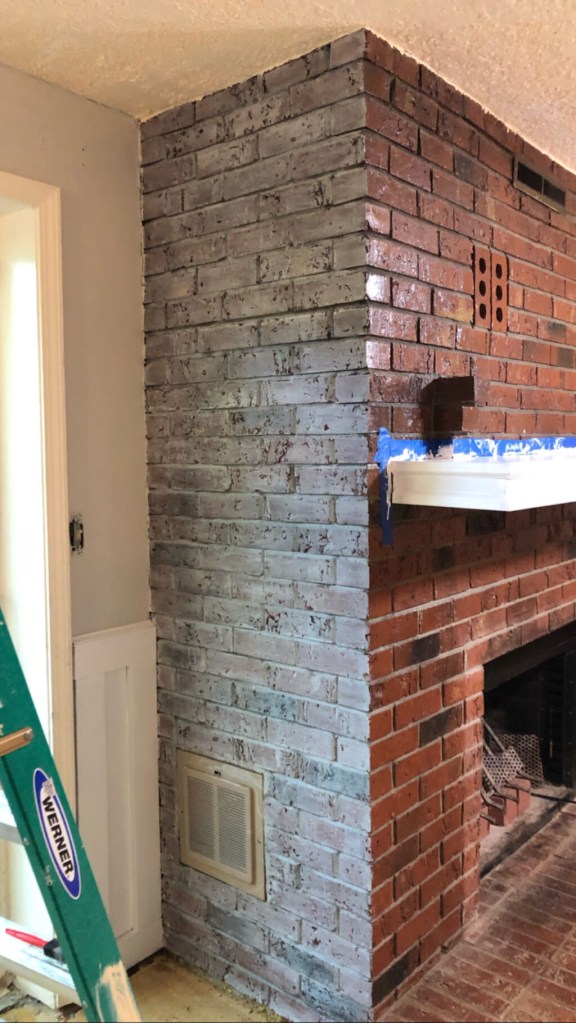An Outdated Red Brick Fireplace Gets an Amazing Transformation ...
