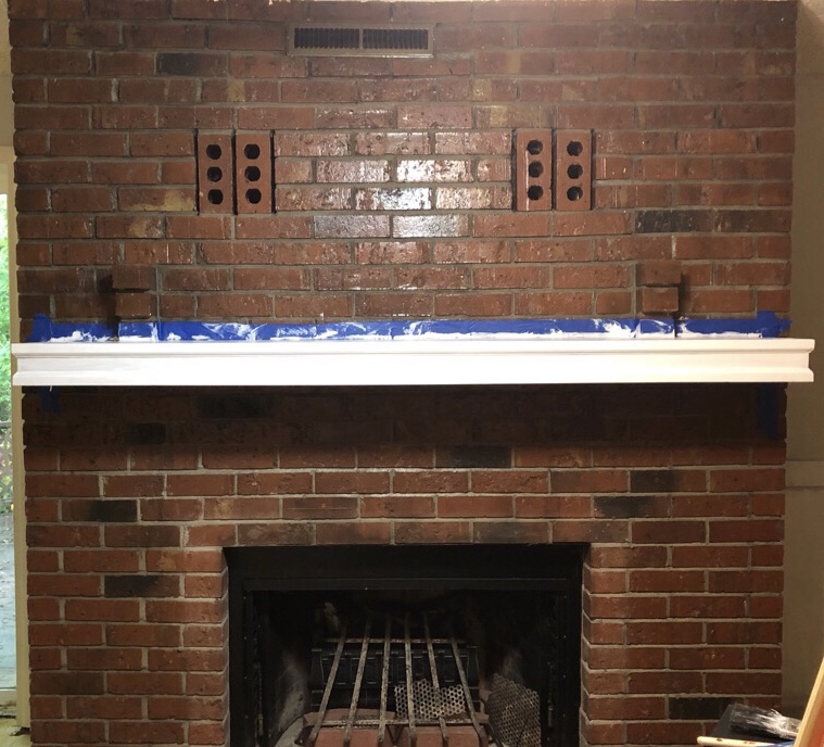 An Outdated Red Brick Fireplace Gets an Amazing Transformation ...