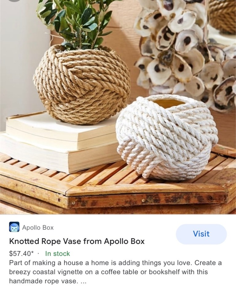 My Reward for Cleaning My Kitchen – a small DIY woven rope vase ...