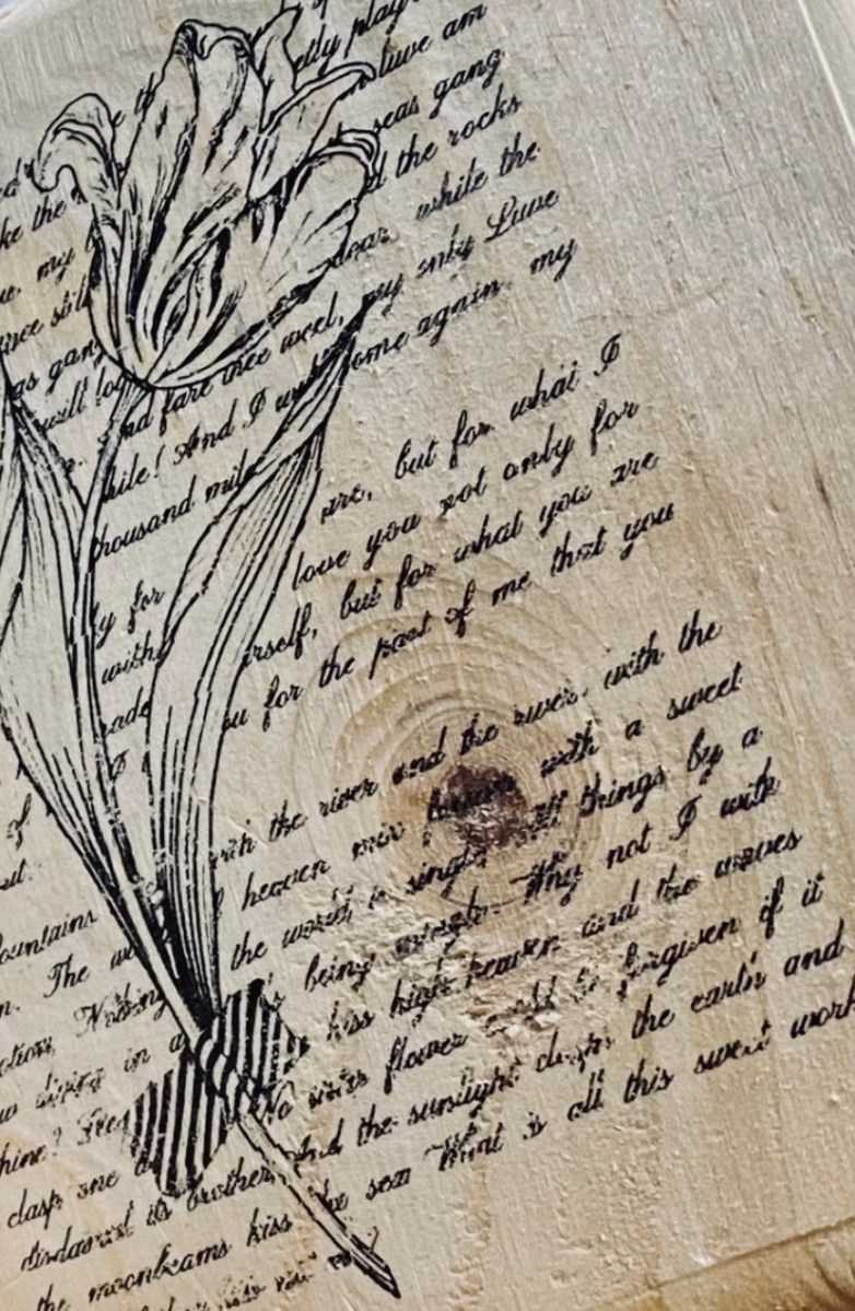 Dollar Tree Parchment Paper Rub on Transfers | SharSum Paint